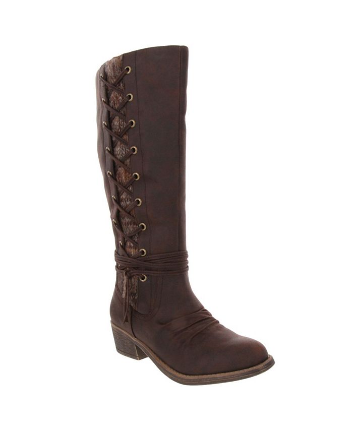 Sugar Women's Tacks Side Lace Up Tall Boots - Macy's