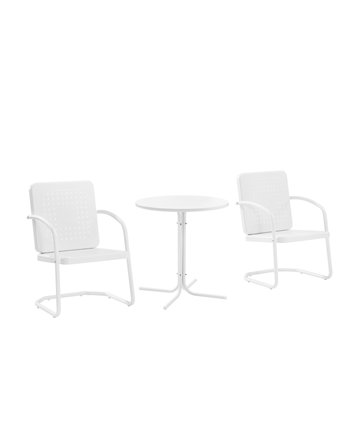 Click here for Bates 3 Piece Outdoor Bistro Set - White prices