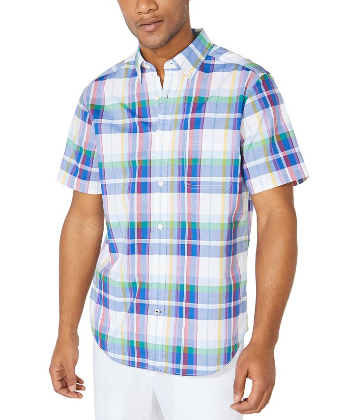 Nautica Mens Classic Fit Plaid Shirt And Reviews Casual Button Down