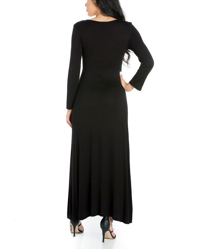 24seven Comfort Apparel Womens Long Sleeve Maxi Dress Macys