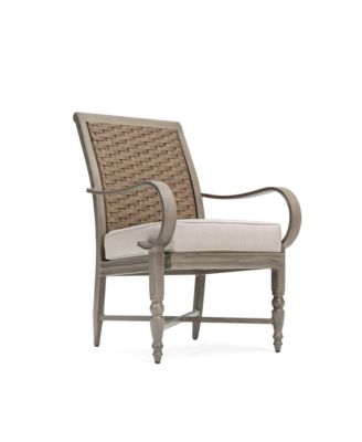 CLOSEOUT! Winston Grayson Wicker Outdoor Dining Arm Chair with Outdura ...