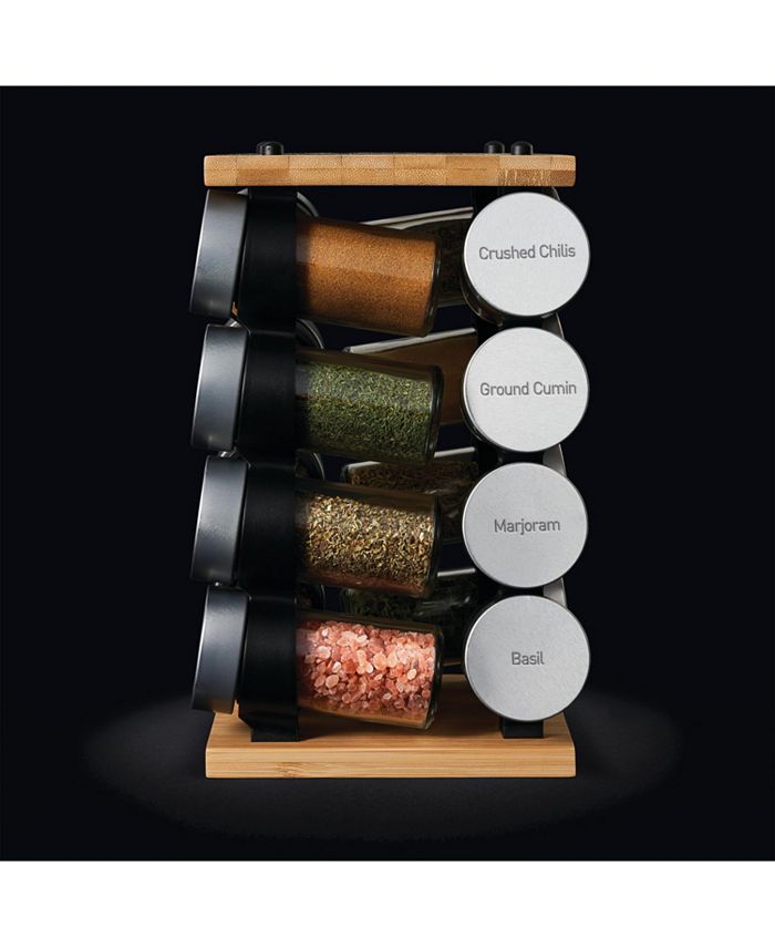 Cole & Mason Blyth Classic Bamboo 16 Jar Carousel Spice Rack - Macy's