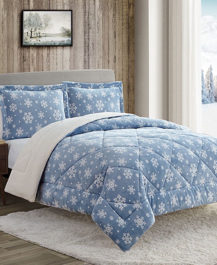 Mytex Snowflake 3-Pc Queen Comforter Set - Macy's