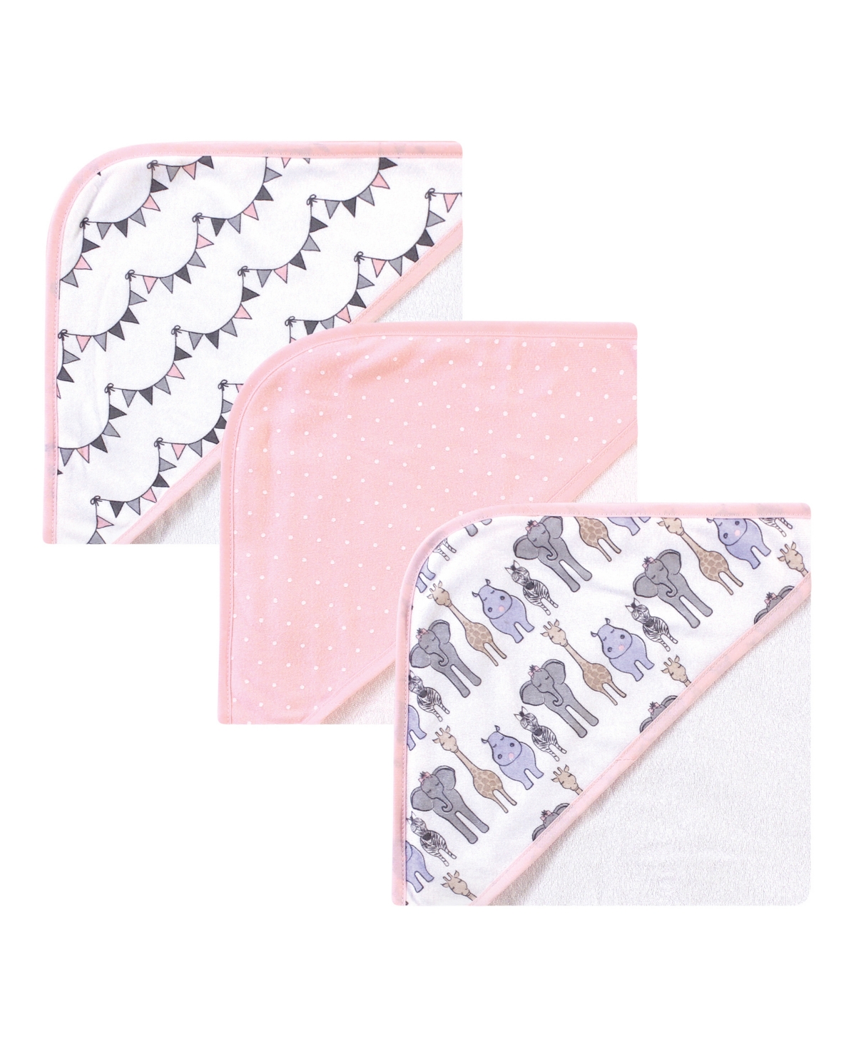 Click here for Hudson Baby Girls Cotton Rich Hooded Towels - Ligh... prices