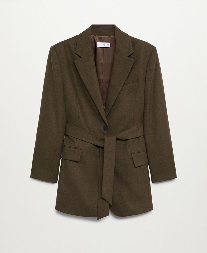 MANGO Women's Structured Bow Blazer - Macy's