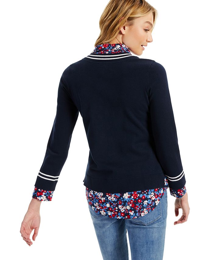 Tommy Hilfiger Layered-Look Sweater - Macy's