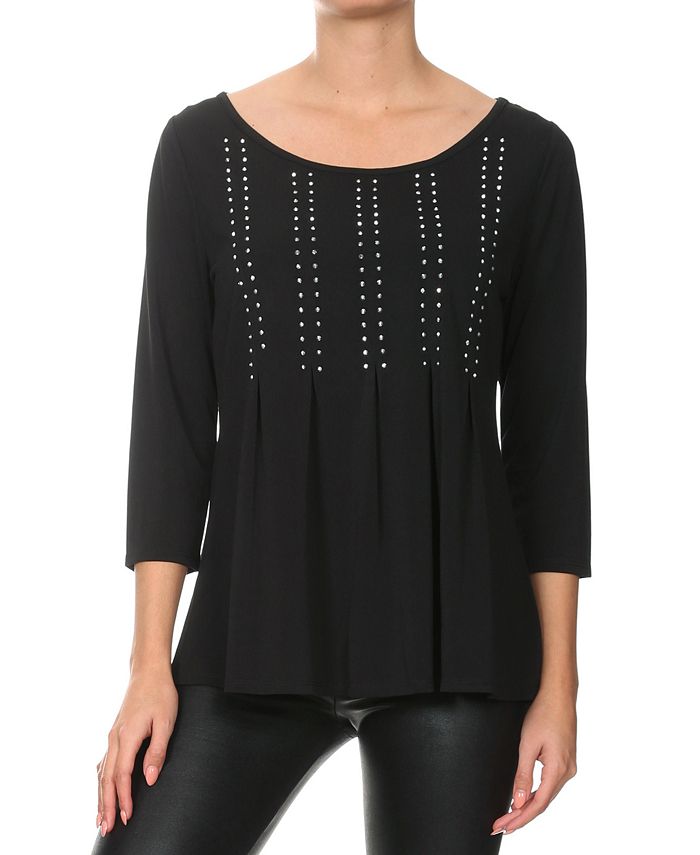 Belldini Rhinestone Embellished Top - Macy's