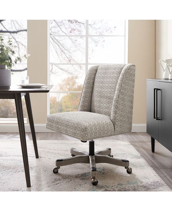 Linon Home Décor Wells Upholstered Swivel Office Chair & Reviews ...