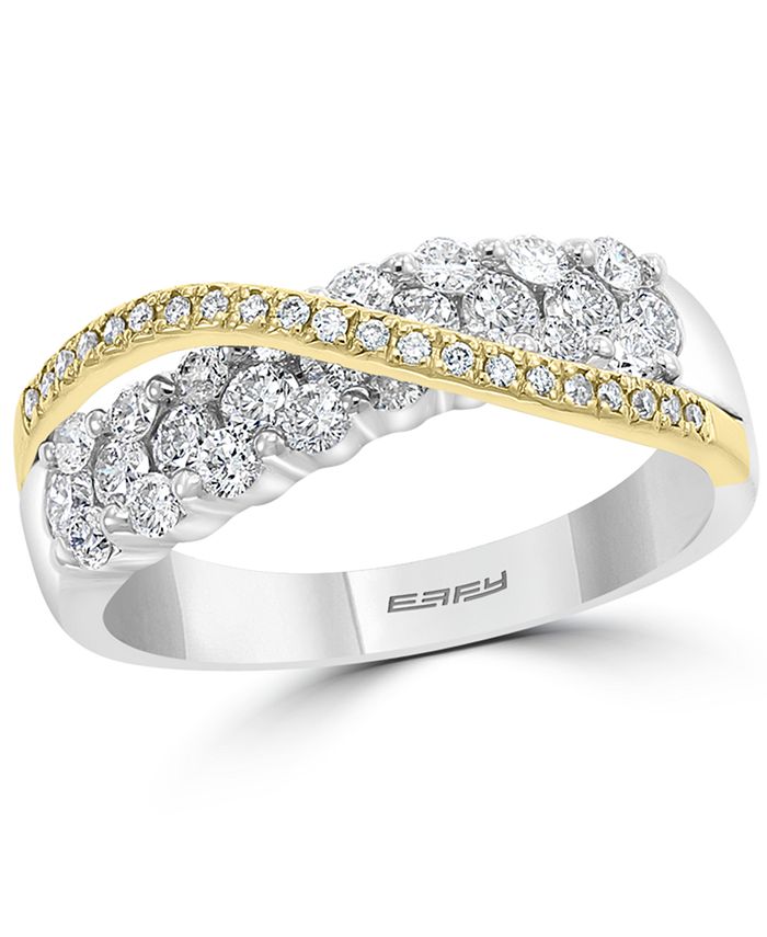EFFY Collection EFFY® Diamond Crossover Statement Ring (1 ct. t.w.) in ...