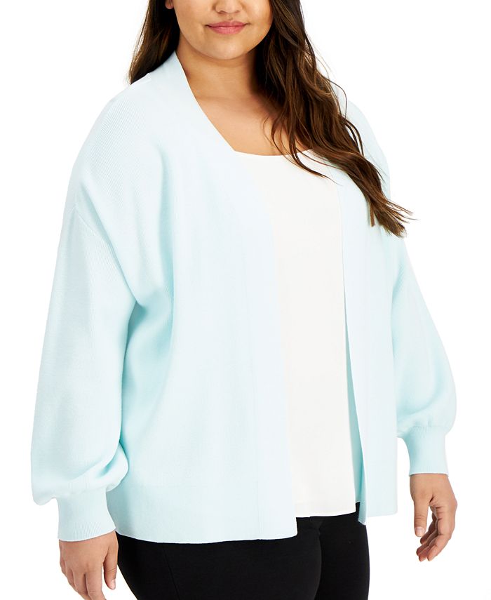 Alfani Plus Size Open-Front Cardigan, Created for Macy's - Macy's