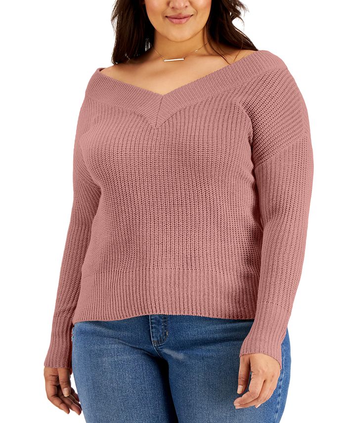 FULL CIRCLE TRENDS Trendy Plus Size High-Low Sweater - Macy's