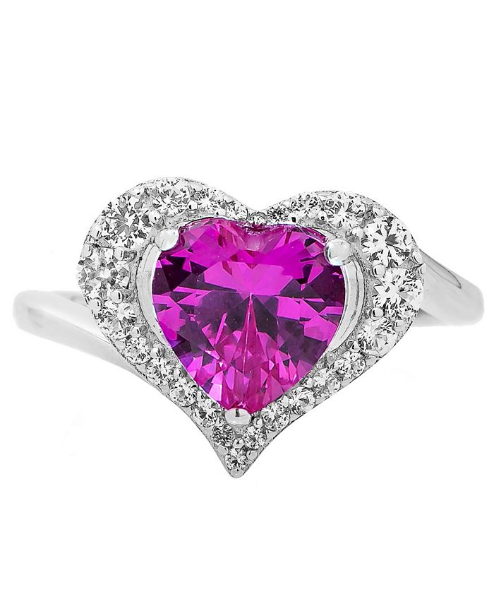 Macy's Women's Heart Ring in Sterling Silver - Macy's