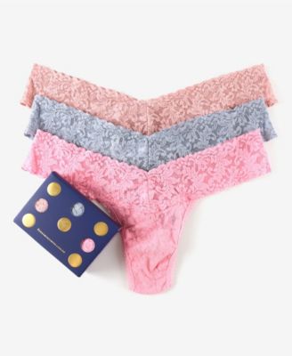 Women's Signature Lace Low Rise Thong, Pack of 3 - Macy's