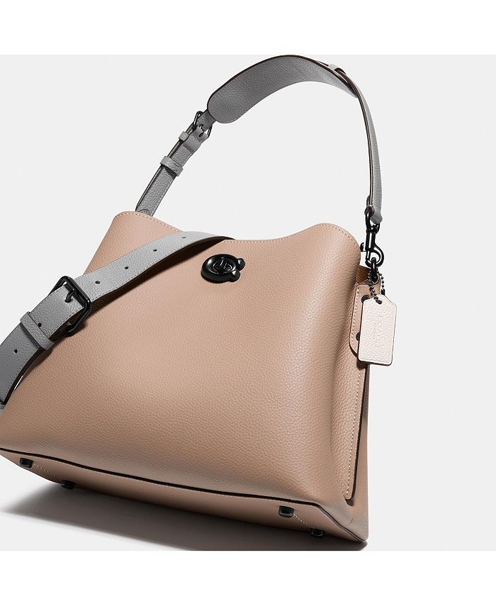COACH Pebble Leather Willow Shoulder Bag with Convertible Straps - Macy's