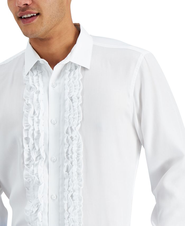 INC International Concepts Men's Ruffled Tuxedo Shirt, Created for Macy ...