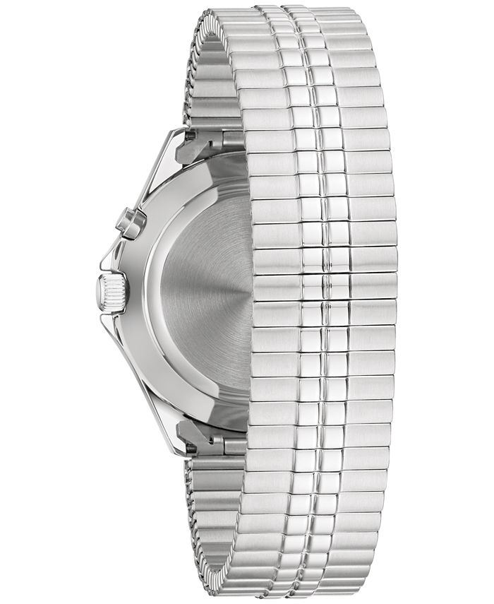 Caravelle Men's Traditional Stainless Steel Expansion Bracelet Watch ...