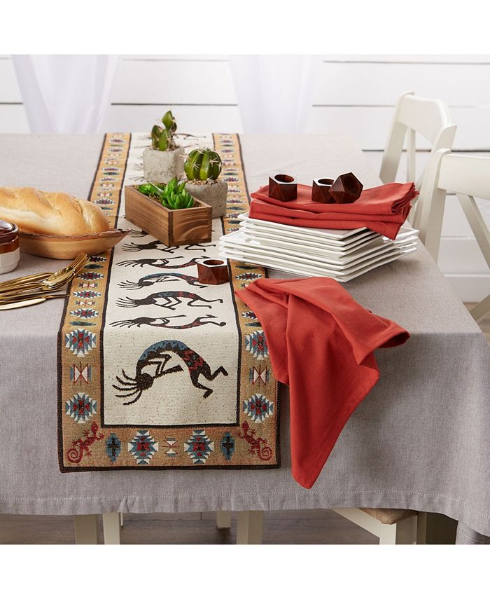 Design Imports Kokopelli Tapestry Table Runner 13" x 72" - Macy's