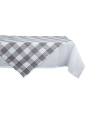 Design Imports Buffalo Check Table Topper, 40" x 40" - Macy's