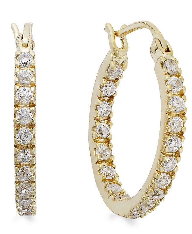 Giani Bernini 18k Gold over Sterling Silver Cubic Zirconia In and Out ...