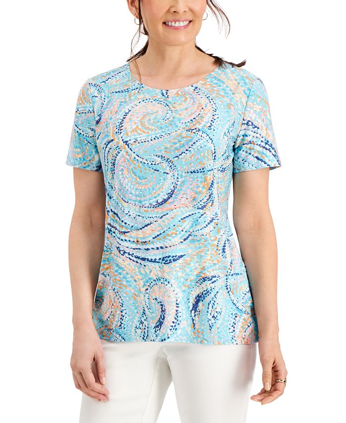 JM Collection Printed Top, Created for Macy's - Macy's JM Collection Printed Top, Created for Macy's - Macy's