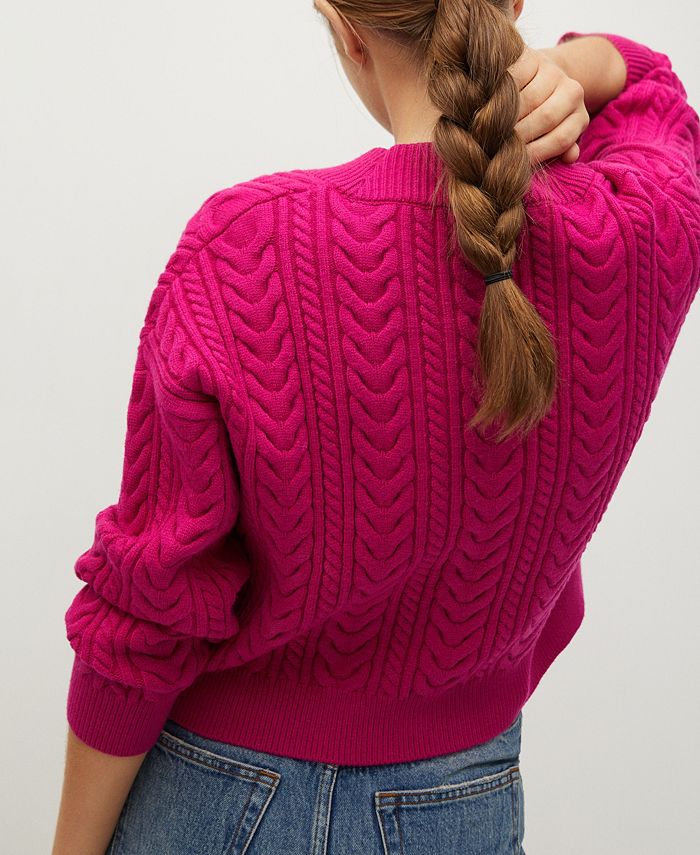 MANGO Women's Combined Knitted Cardigan - Macy's