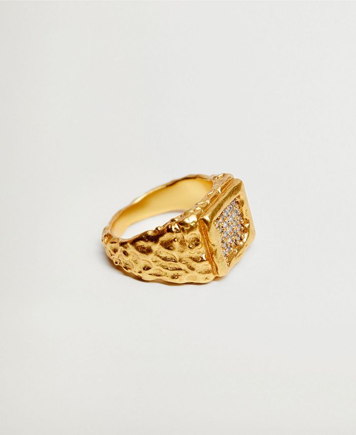 MANGO Women's Textured Embossed Ring - Macy's