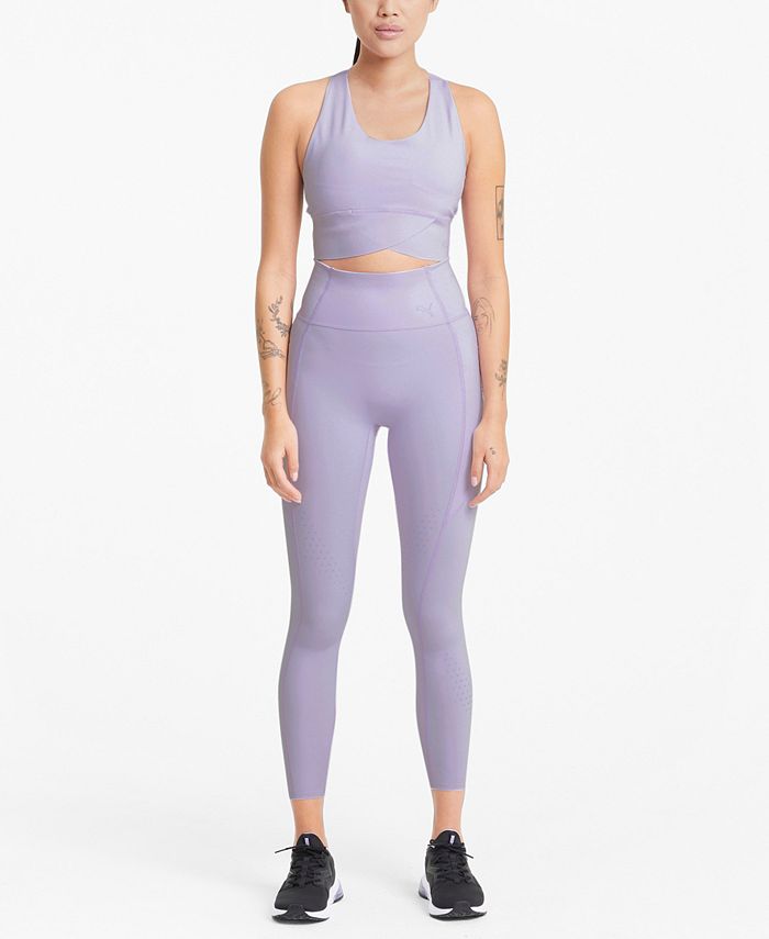 Puma Luxe Forever Racerback Medium Impact Sports Bra - Macy's