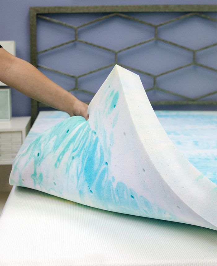 SensorGel 3" Gel Swirl Gel-Infused Memory Foam Mattress Topper- Twin XL ...