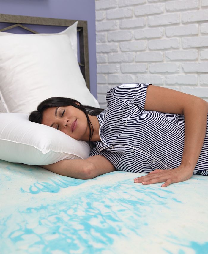 SensorGel 2" Gel Swirl Gel-Infused Memory Foam Mattress Topper- Twin XL ...