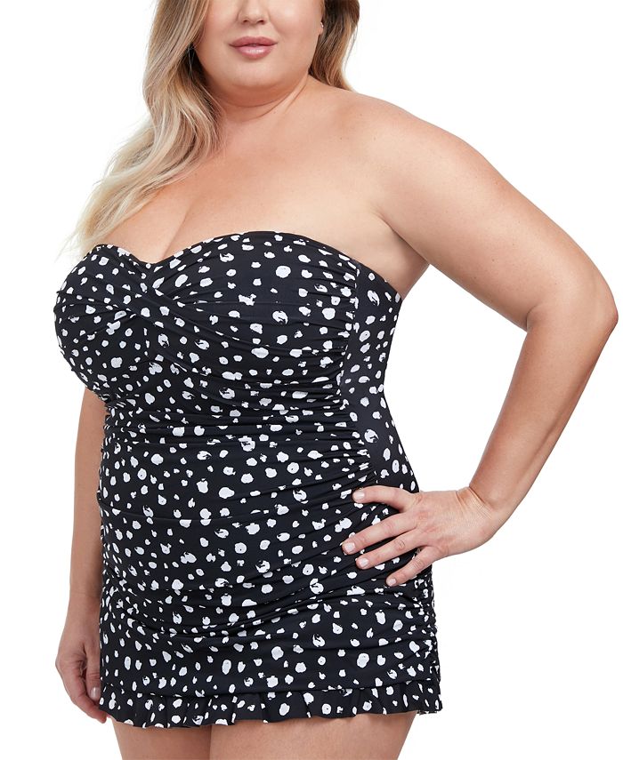 Profile by Gottex Plus Size Dotti Printed Swimdress & Reviews ...