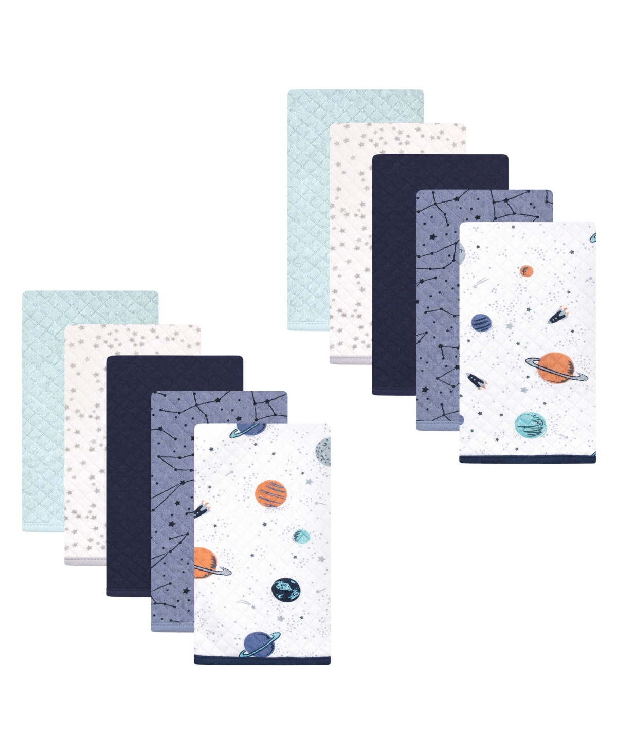 Click here for Hudson Baby Boys Quilted Burp Cloth - Space prices