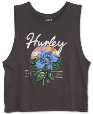 Hurley Leila Cropped Biker Tank Top - Macy's