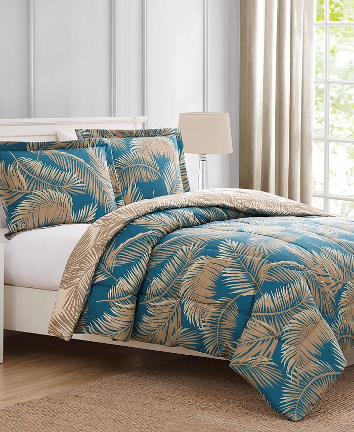Pem America Banana Palm 3 Pc Reversible Full Queen Comforter Set