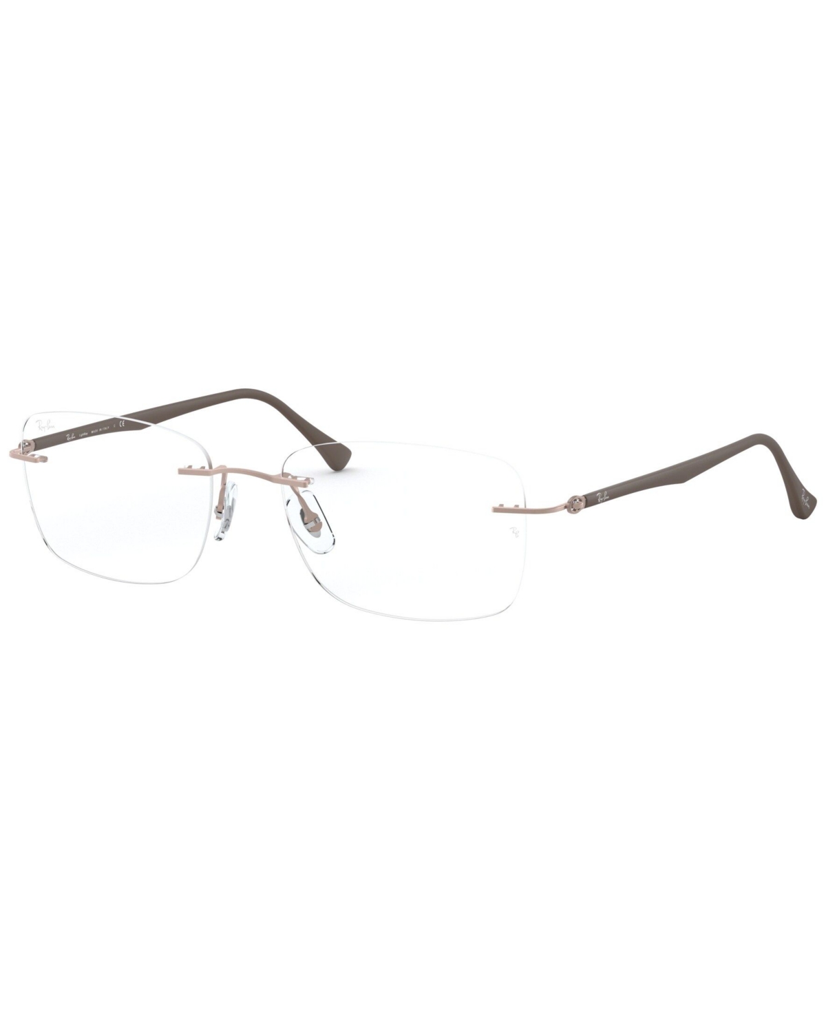 Click here for Ray-Ban RX8725 Unisex Rectangle Eyeglasses - Brown prices