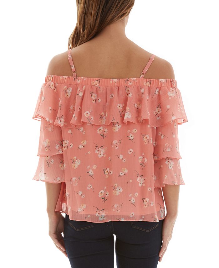 BCX Juniors' Tiered Ruffled Top - Macy's
