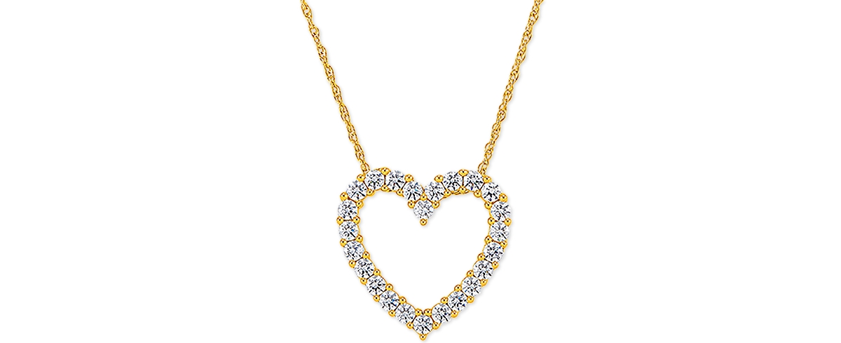 Click here for Cubic Zirconia Heart Pendant Necklace in Sterling... prices