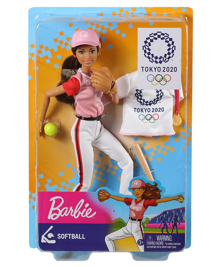 Barbie Olympic Softball Player Doll - Macy's