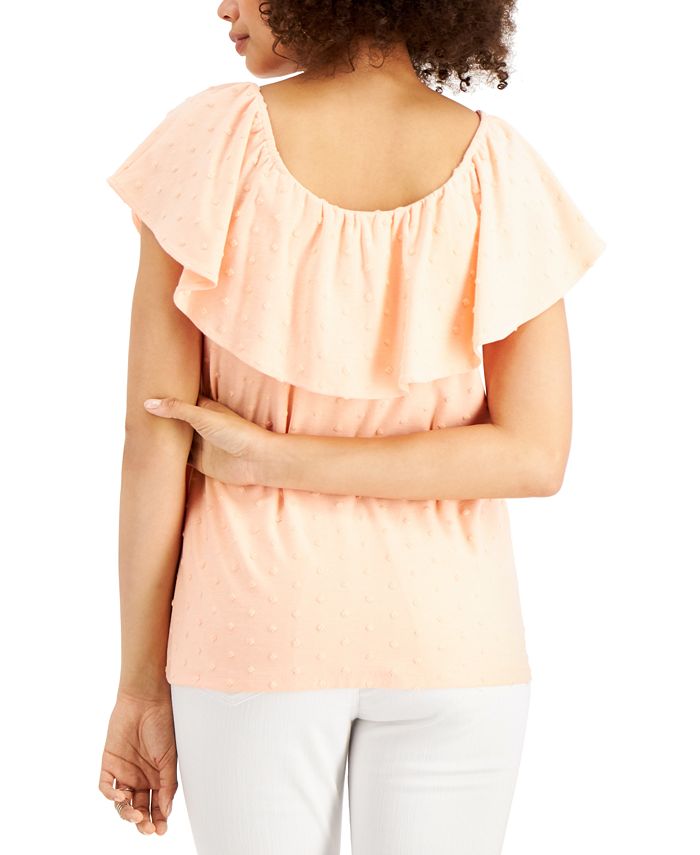 Style & Co Ruffle-Neck Top, Created for Macy's - Macy's