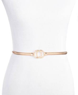 INC International Concepts Double Circle Cobra Stretch Belt, Created for Macy's - Macy's