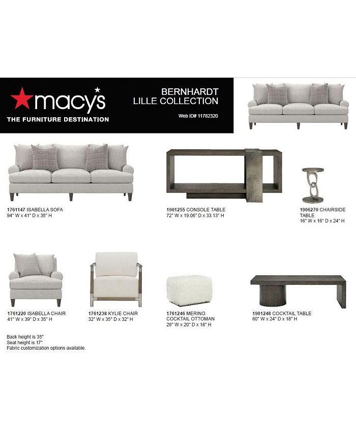 Bernhardt CLOSEOUT! Lille Fabric Sofa Collection - Macy's