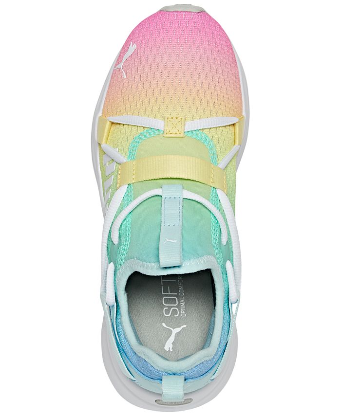 Puma Big Girls Rainbow Softride Rift Rainbow Slip-On Running Sneakers ...