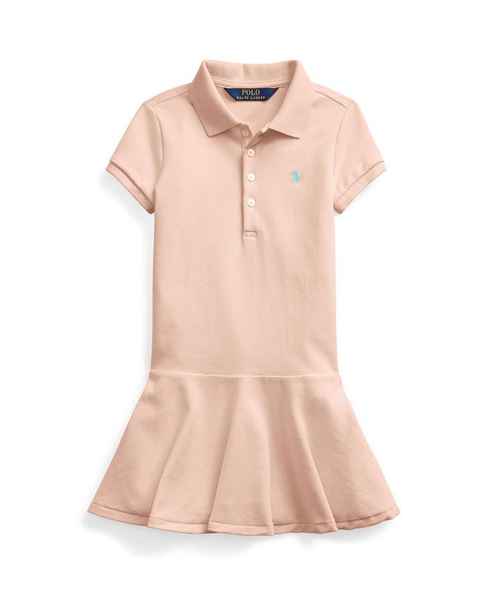 Polo Ralph Lauren Little Girls Stretch Pique Polo Dress - Macy's