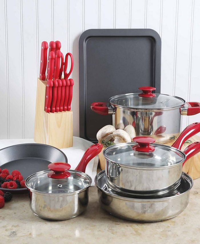 MegaChef Cookware Combo Set, 22 Piece - Macy's