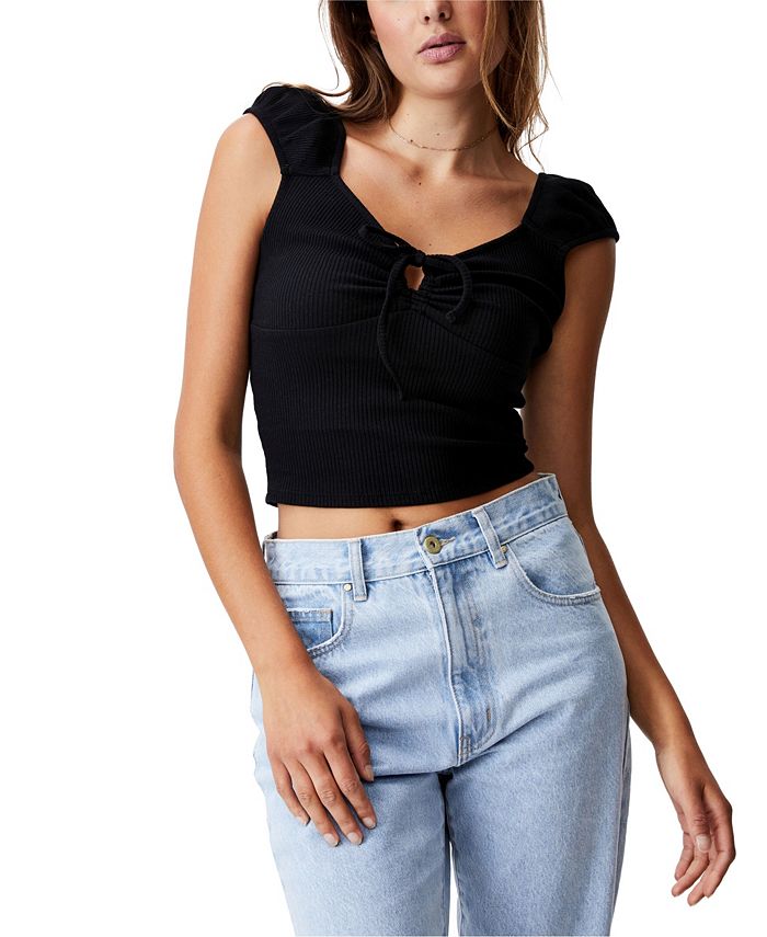 COTTON ON Women's Vivvy Keyhole Shorts Sleeve Top & Reviews - Tops ...