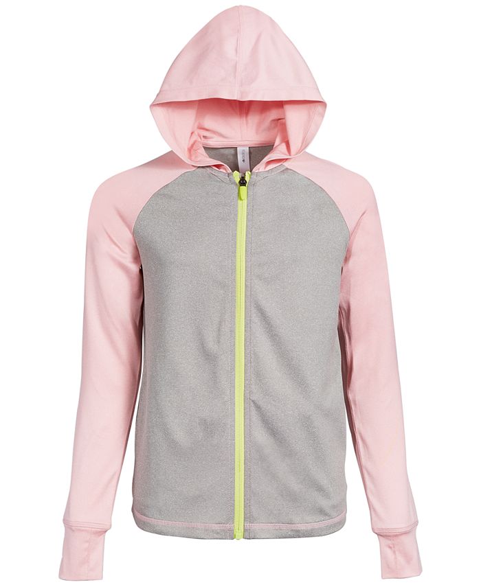 Id Ideology Big Girls Heathered Colorblocked Hooded Jacket Created For
