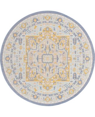 Bayshore Home Vander Van-01 7' x 7' Round Area Rug - Macy's