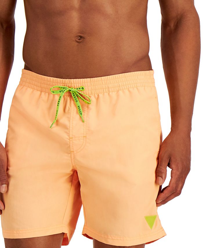 GUESS Men's Solid Swim Trunks - Macy's