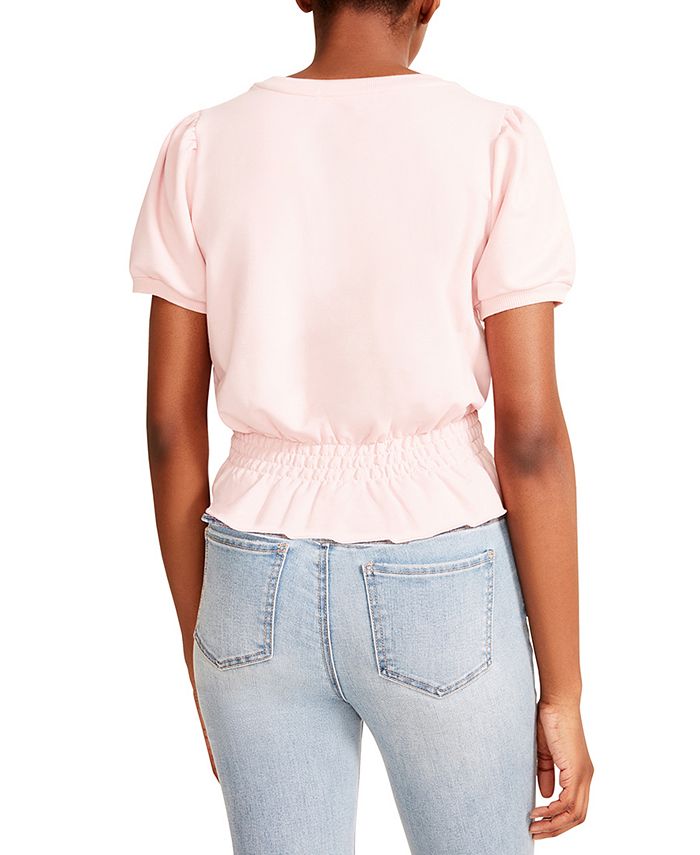 Madden Girl Juniors' Smocked Peplum Top & Reviews - Tops - Juniors - Macy's