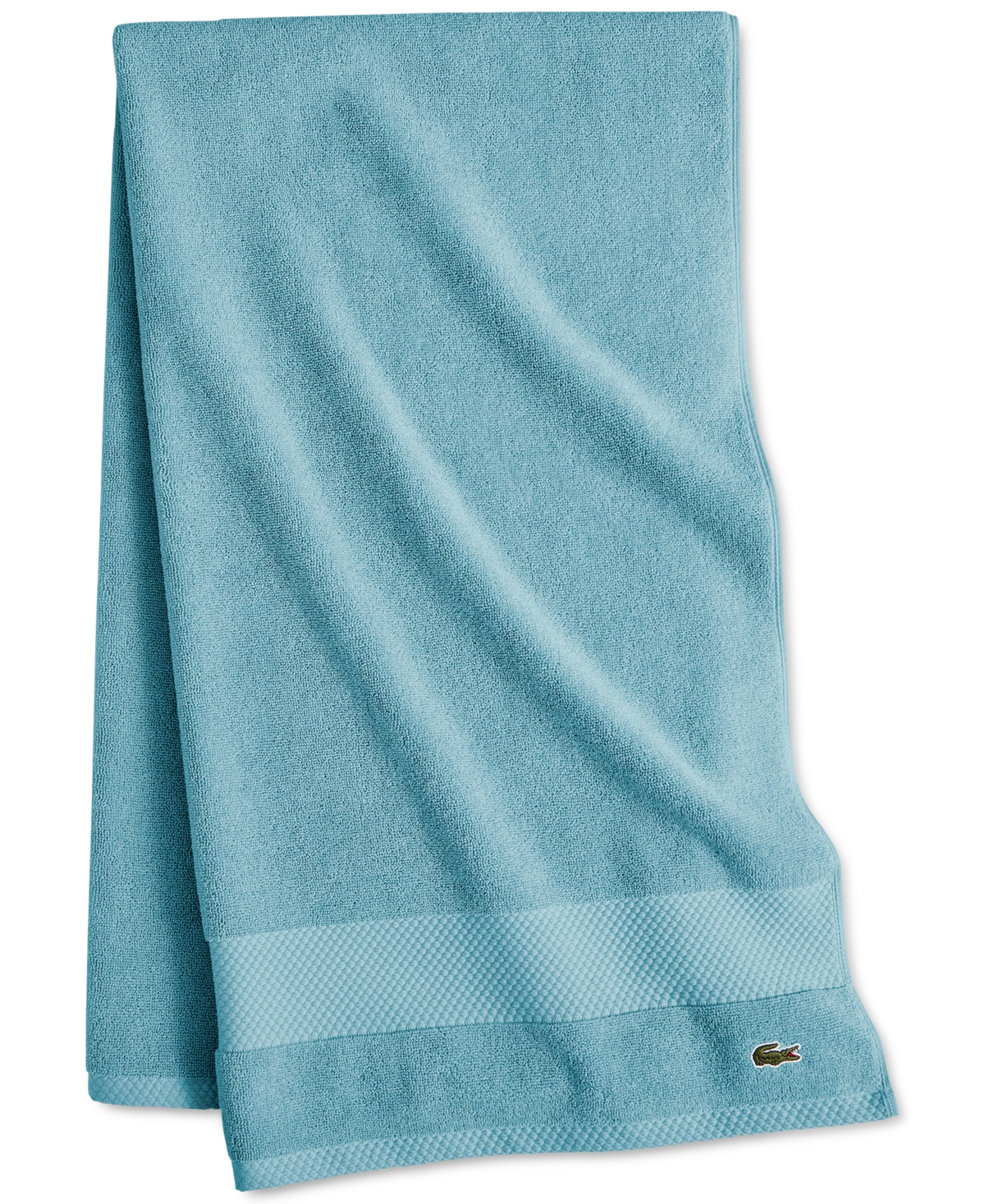 Lacoste Home Heritage Anti-Microbial Supima Cotton Bath Towel  30 x 54 - Celestial