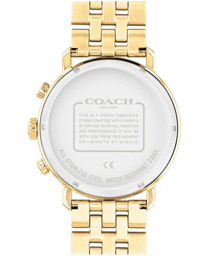 COACH Men's Harrison Gold-Tone Bracelet Watch 42mm & Reviews - All ...